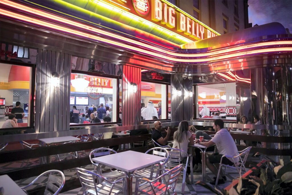 Dining at Warner Brothers World's Theme Park in Abu Dhabi